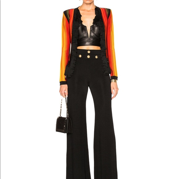 Balmain | Tops | Balmain Original Leather Top | Poshmark